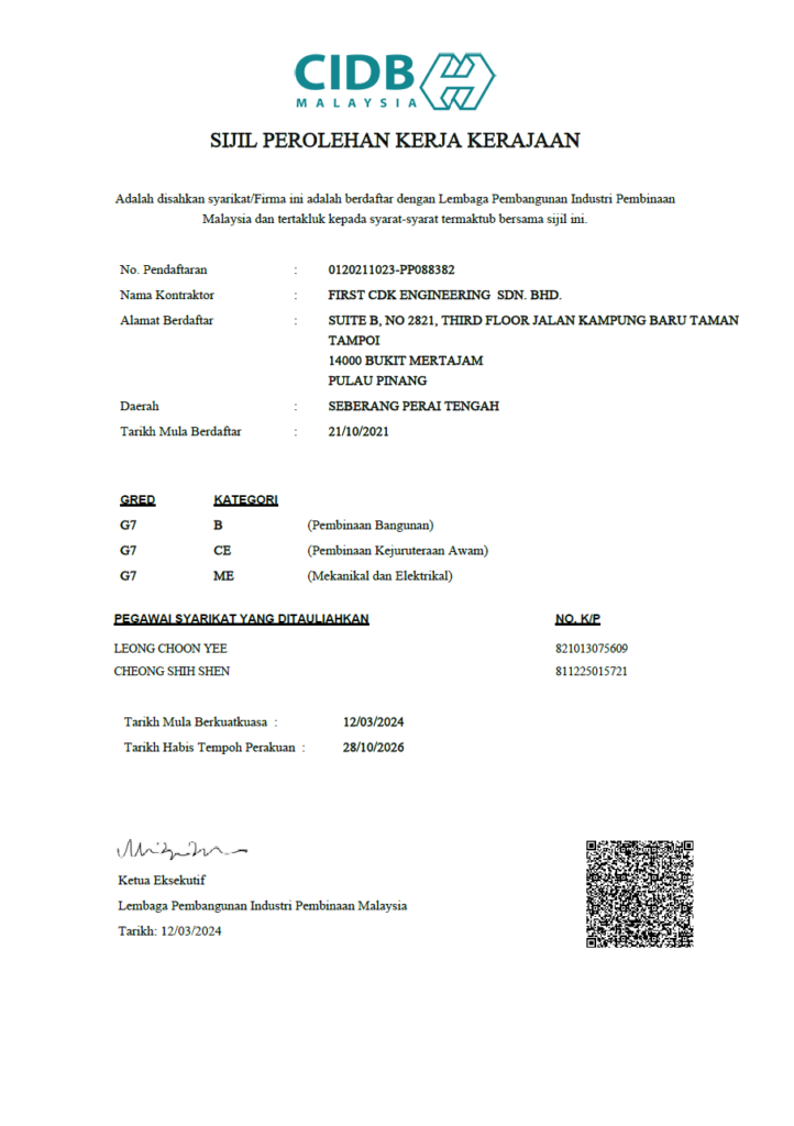 Certificate – First CDK